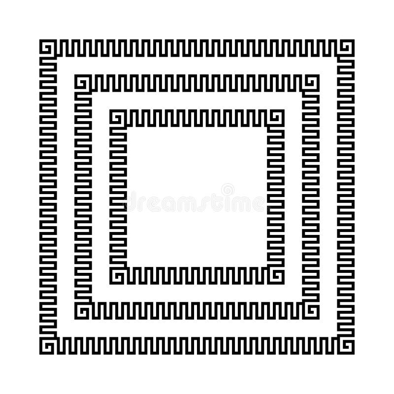 Greek meander frames, stock illustration. Illustration of left - 72215007