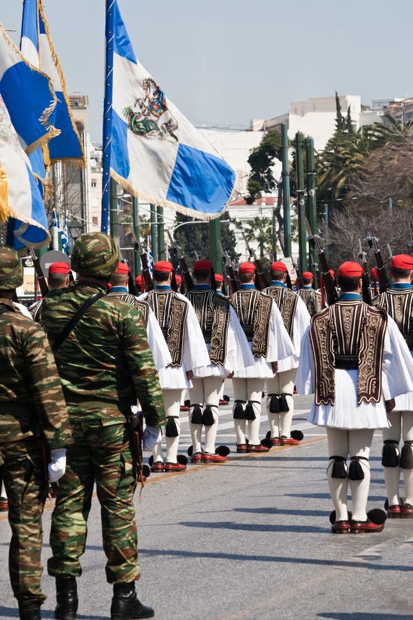 Greek military parade editorial photo. Image of historic - 19046276
