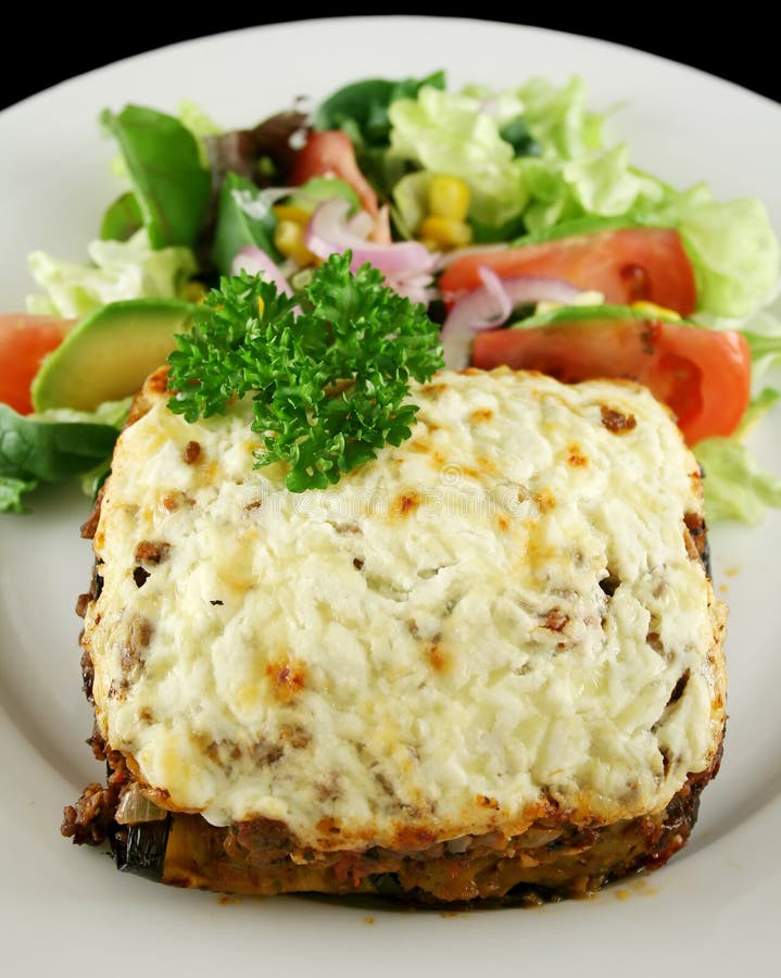 Greek Moussaka stock image. Image of corn, freshness, dish - 7067903