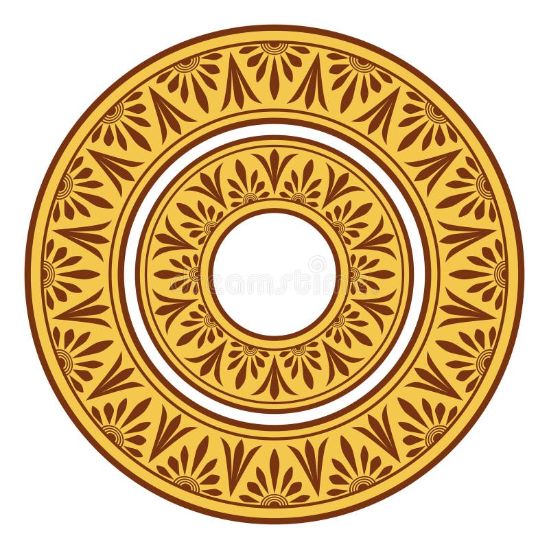 Greek National Antique Round Pattern, . Stock Illustration ...