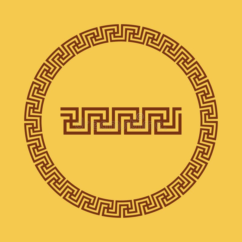 Greek National Antique Round Pattern, . Stock Illustration ...