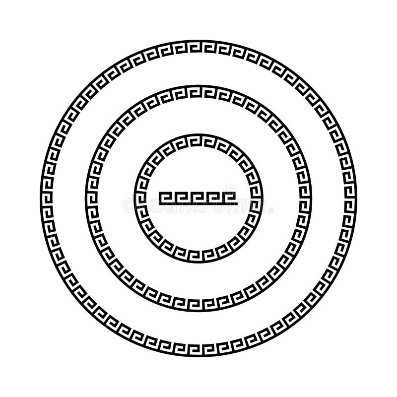 Greek National Antique Round Pattern, . Stock Illustration ...