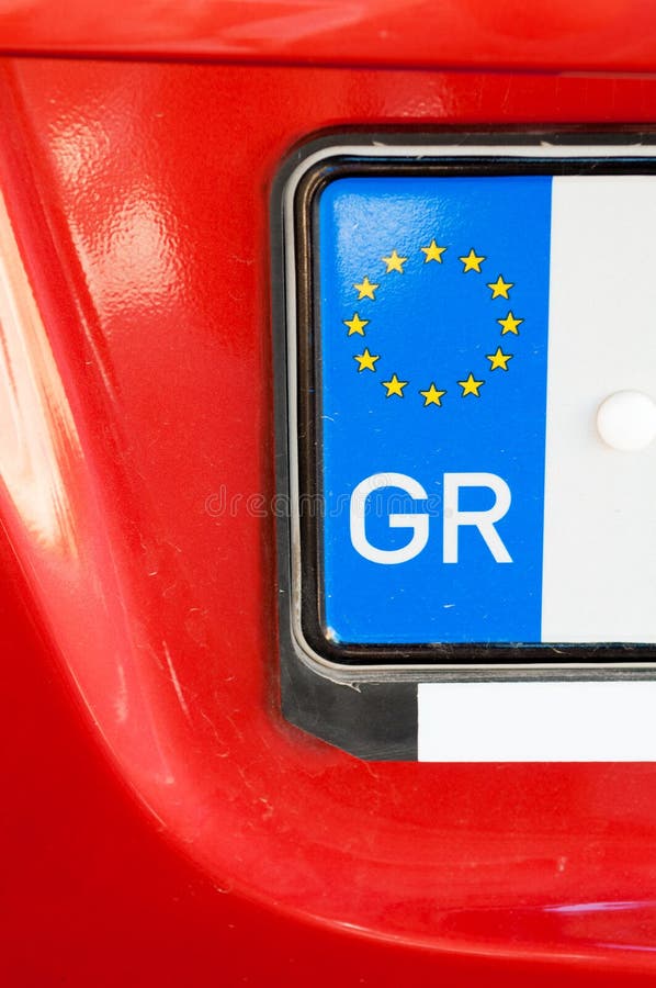 Greek number plate stock image. Image of star, registration - 37755007