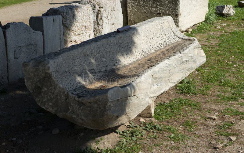 Old Roman Bench Olympieion Athens Stock Photos - Free & Royalty-Free ...