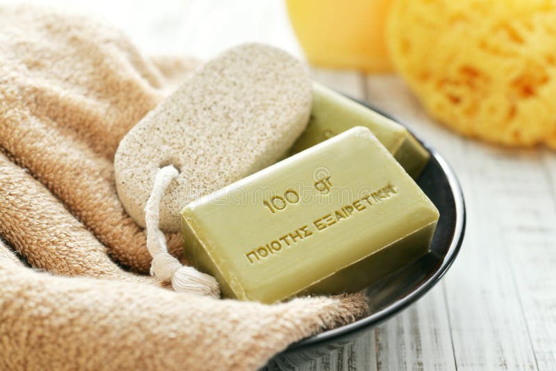 Greek olive soap stock photo. Image of closeup, nature - 45538126