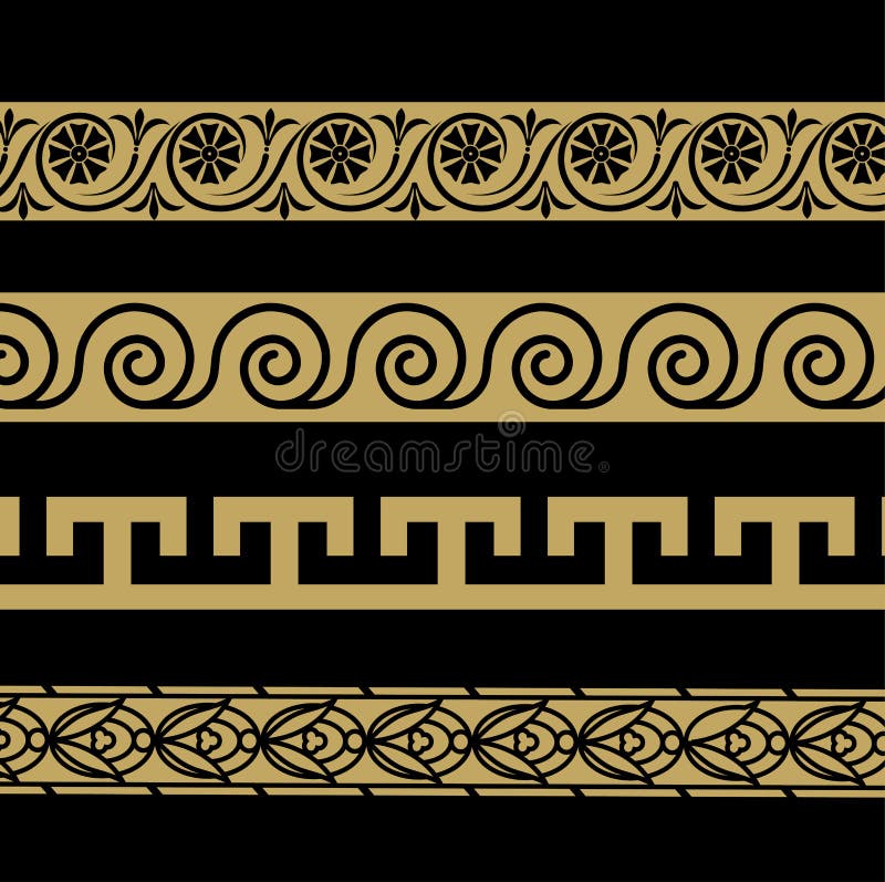 Greek Ornament. Patterns in Antique Style Stock Vector - Illustration ...