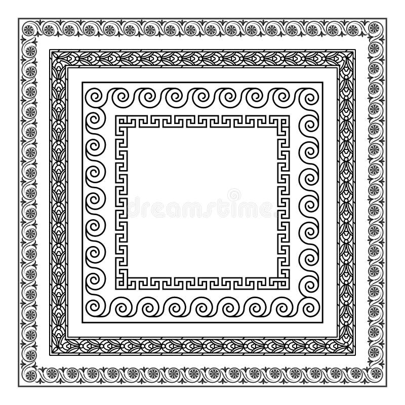 Greek Ornament. Patterns in Antique Style Stock Vector - Illustration ...
