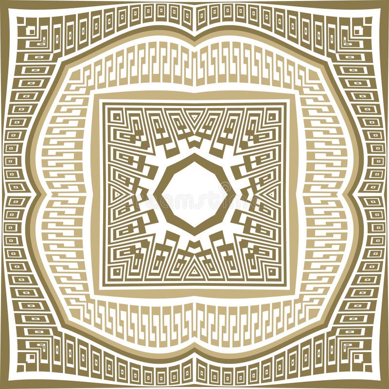 Greek Ornamental Square Borders Frames Seamless Pattern. Beautiful ...