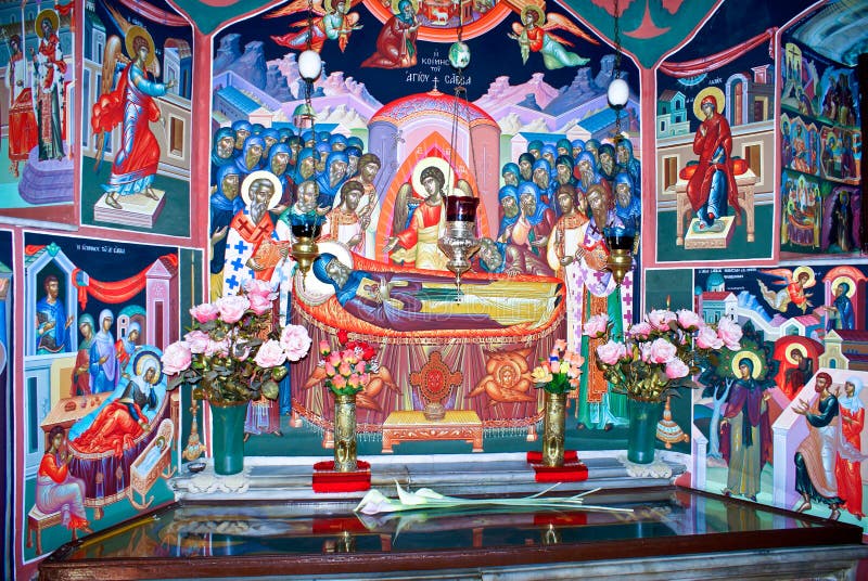 Greek Orthodox Monastery of Mar Saba (St. Sabas) I Stock Image - Image ...