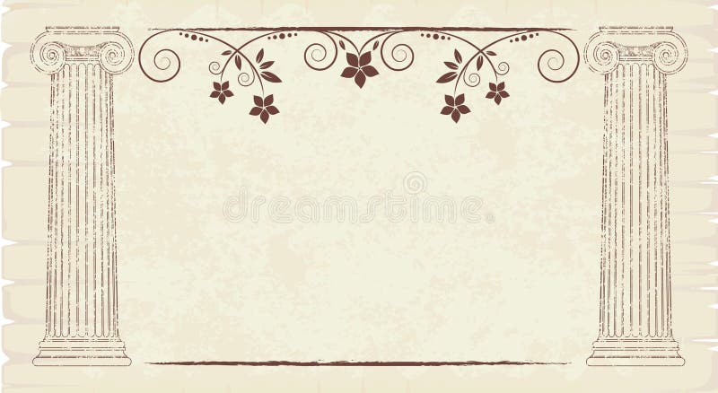 Greek paper frame stock vector. Illustration of column - 6122796