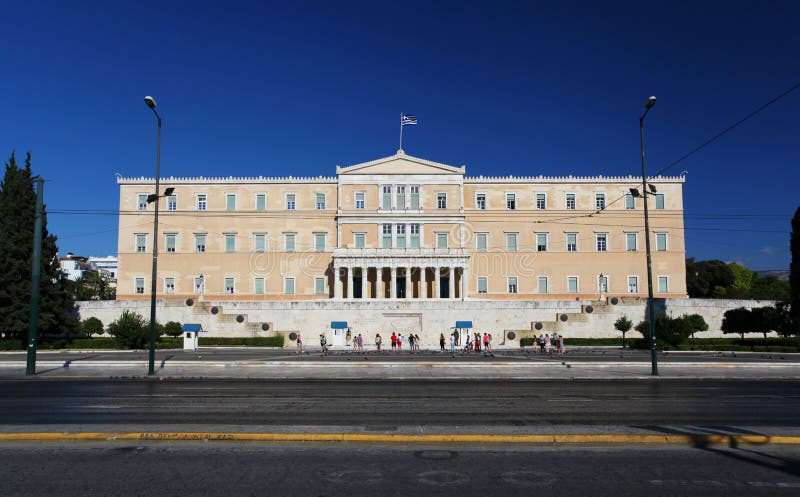 Greek Parliament in Athens editorial stock photo. Image of building ...