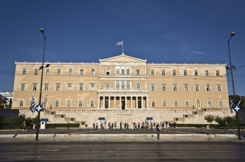 Greek Parliament III stock image. Image of rooftop, parliament - 136826871