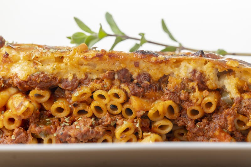 Greek pastizio stock image. Image of greek, healthy - 144325935