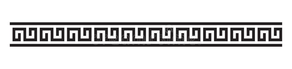 Greek Pattern Border Design. Vector Illustration Decorative Design ...