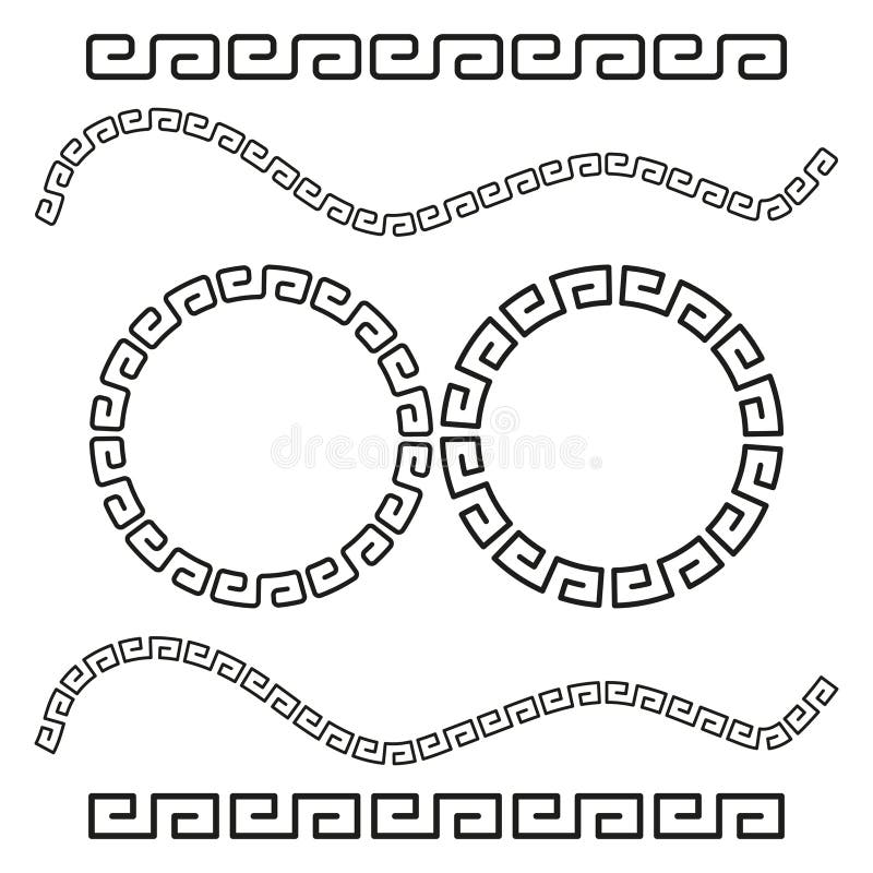 Greek Pattern Icon. Decorative Ancient Border. Traditional Meander ...