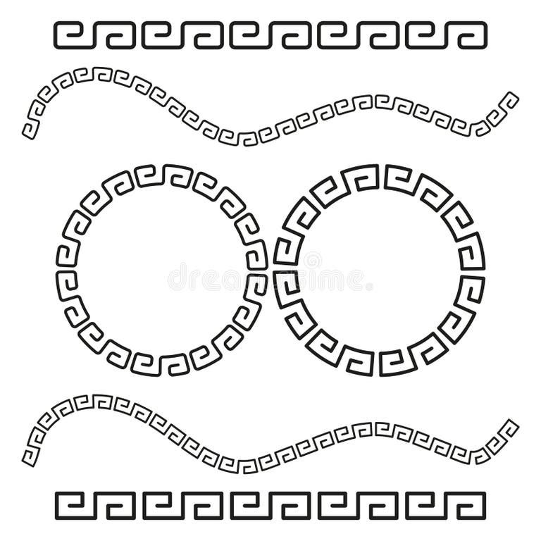 Greek Pattern Icon. Decorative Ancient Border. Traditional Meander ...