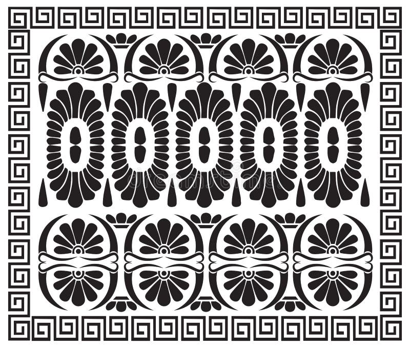 Greek Pattern. Greece Border. Seamless Meander Ornament. Geometric ...