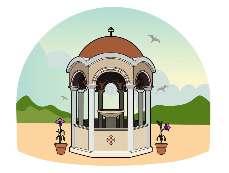 Greek phial stock vector. Illustration of fountain, phial - 96092658