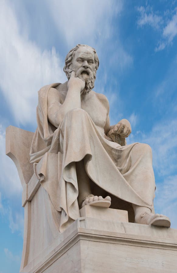 Socrates Statue at the Academy of Athens Stock Image - Image of ...