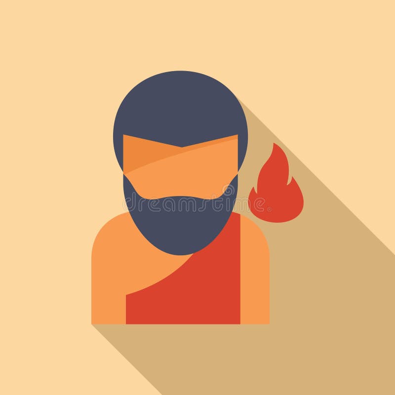 Greek Philosopher Avatar with Fire Representing Knowledge Stock ...