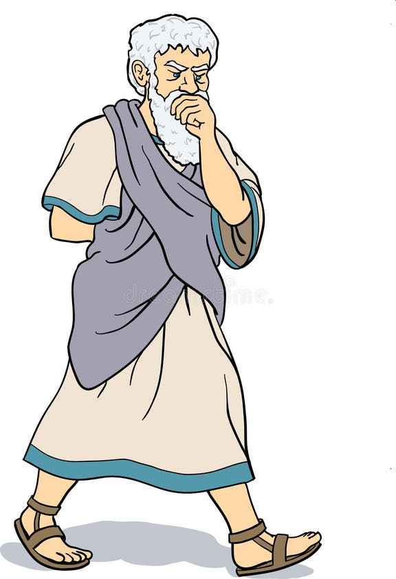 Greek philosopher thinking stock vector. Illustration of euclid - 18893023