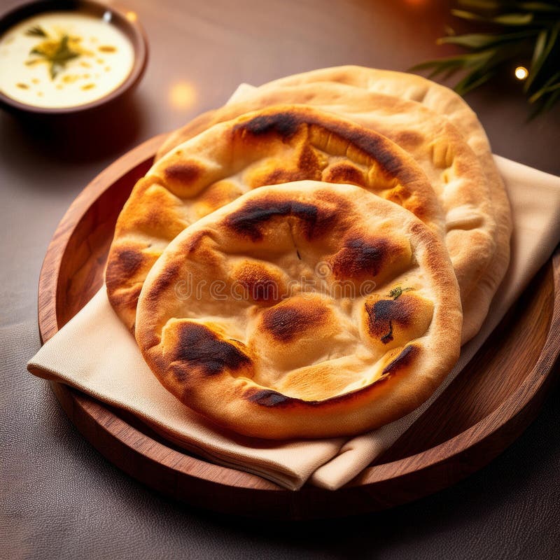 Greek pita, AI generated stock illustration. Illustration of pita ...