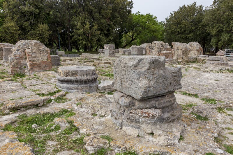 Greek Remains at Monte Cuma, Italy. Stock Image - Image of colorful ...