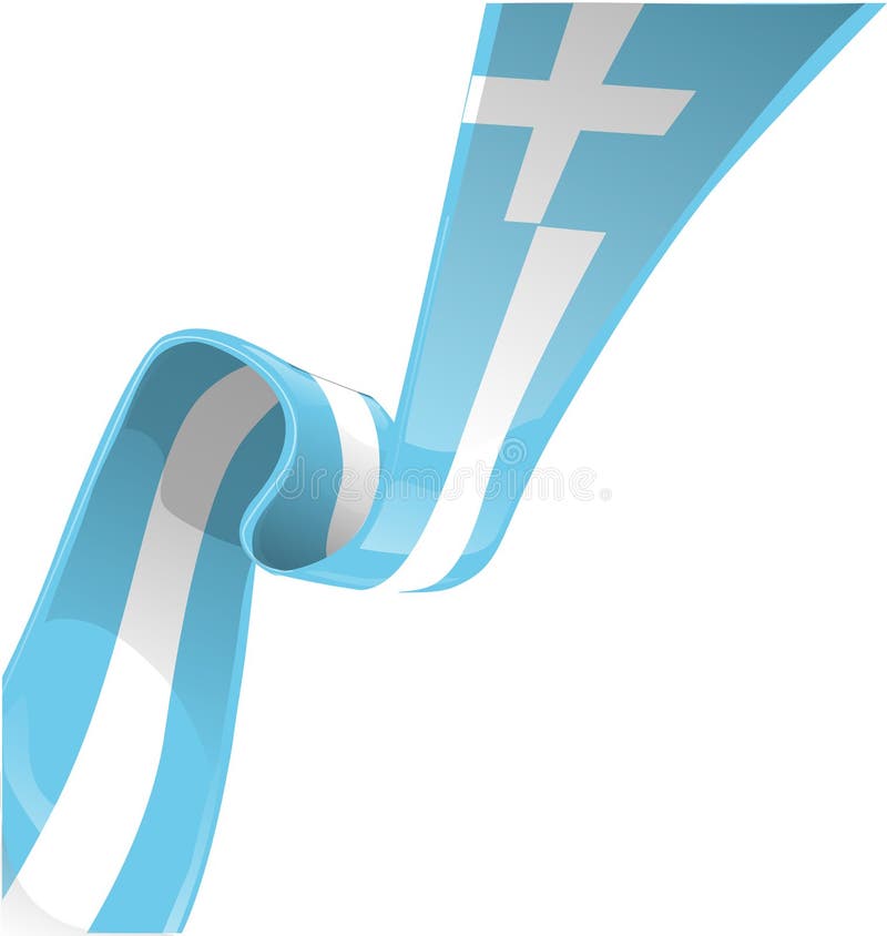 Greek ribbon flag stock vector. Illustration of business - 35752710