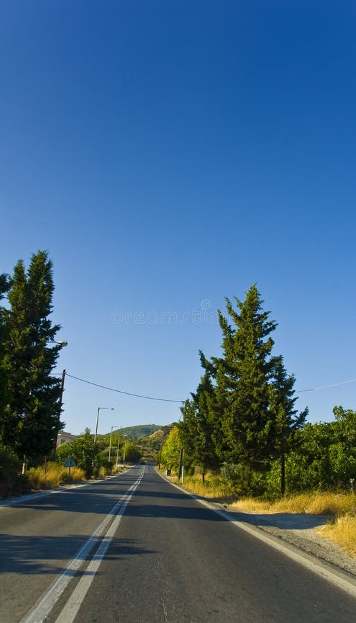 Greek roads stock photo. Image of postcard, lonely, road - 10522950