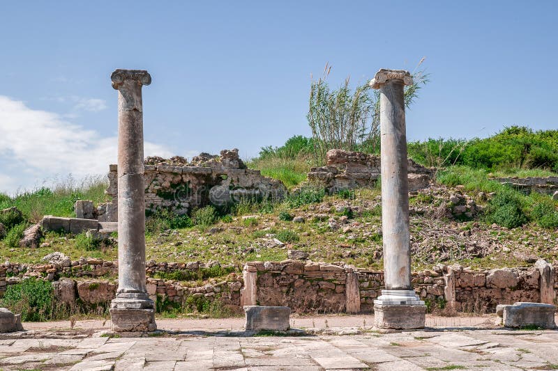 Greek and Roman Ruins at Perge, Turkey Stock Photo - Image of antalya ...