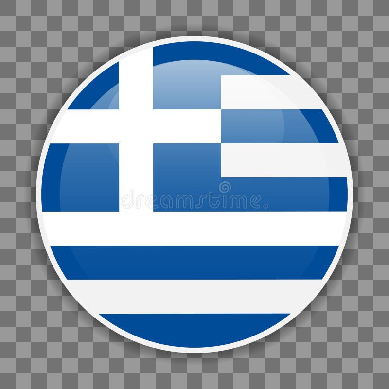 Greek round flag icon stock vector. Illustration of shiny - 347302401