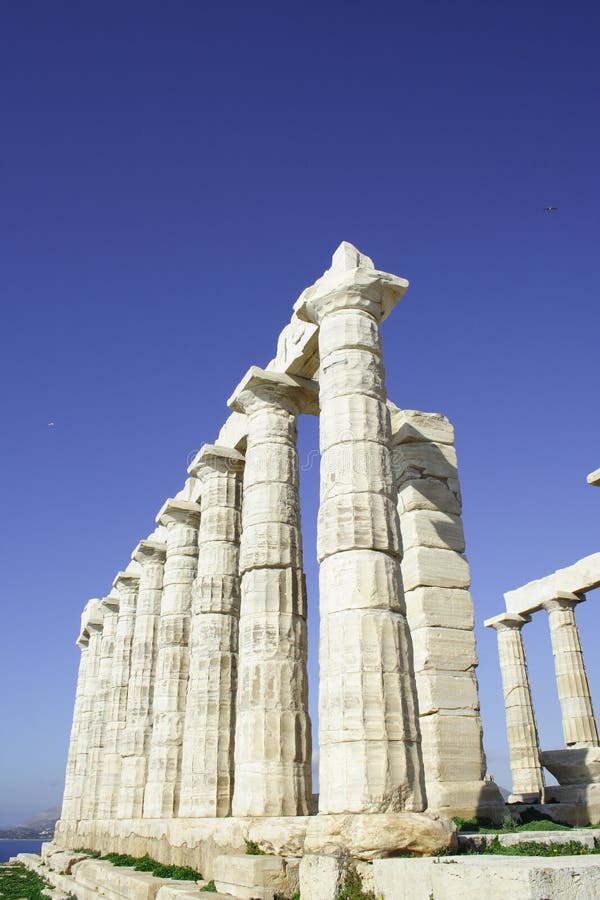 Temple of Poseidon at Sounio, Athens - Greece Stock Image - Image of ...