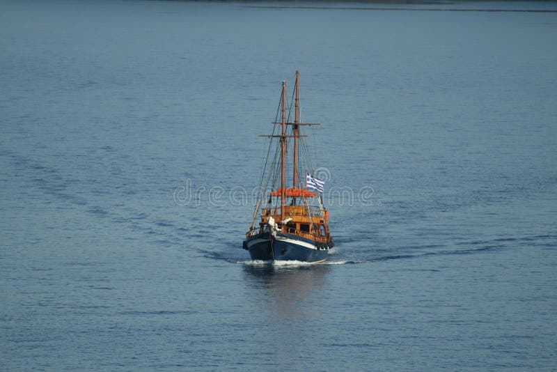 Greek sailing ship stock photo. Image of sails, sailing - 46123714