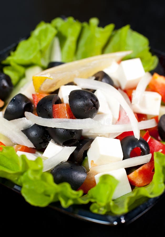 Greek salad, macro stock image. Image of greek, parsley - 20369009