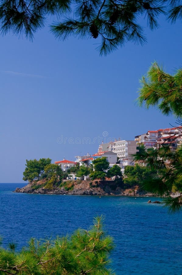 The Greek Seaside Landscape. Stock Image - Image of summer, landscape ...
