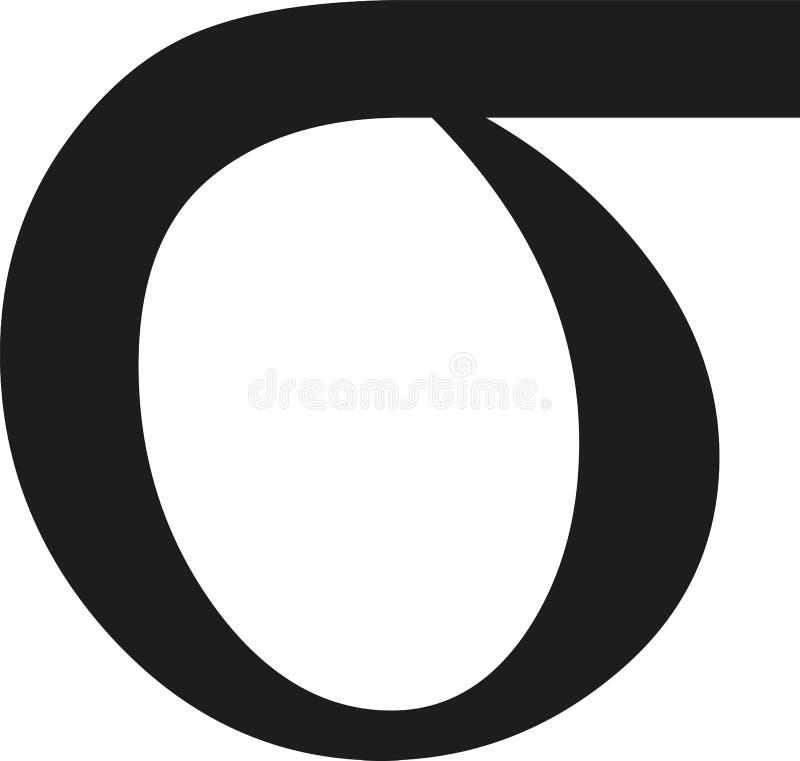 Greek sigma sign stock vector. Illustration of sign - 107167949