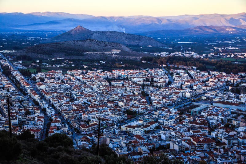 Greek skyline stock photo. Image of village, cityscape - 82817408