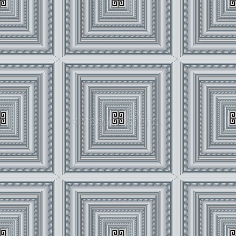 Greek Square Frames 3d Seamless Pattern. Vector Geometric Ethnic Stock ...