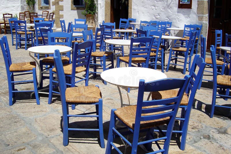 Greek square stock image. Image of restaurant, travel - 31573045