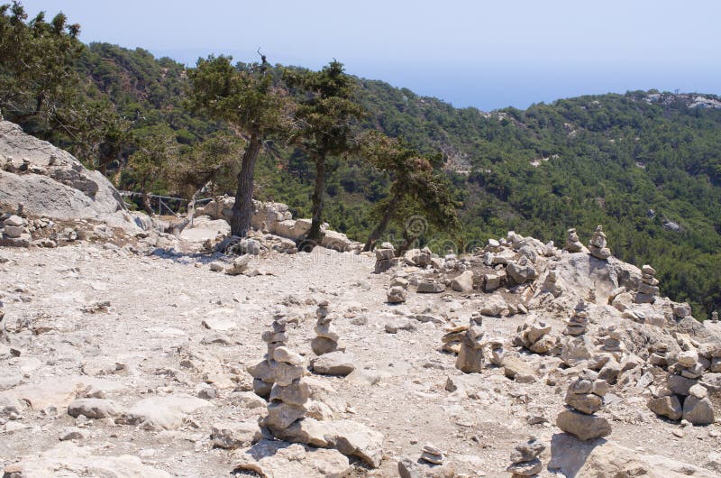 Stack of Pebbles and White Lily, Reflection Stock Photo - Image of ...