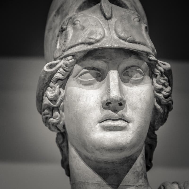 Greek Statue of Goddess Athena Stock Image - Image of asian, body ...