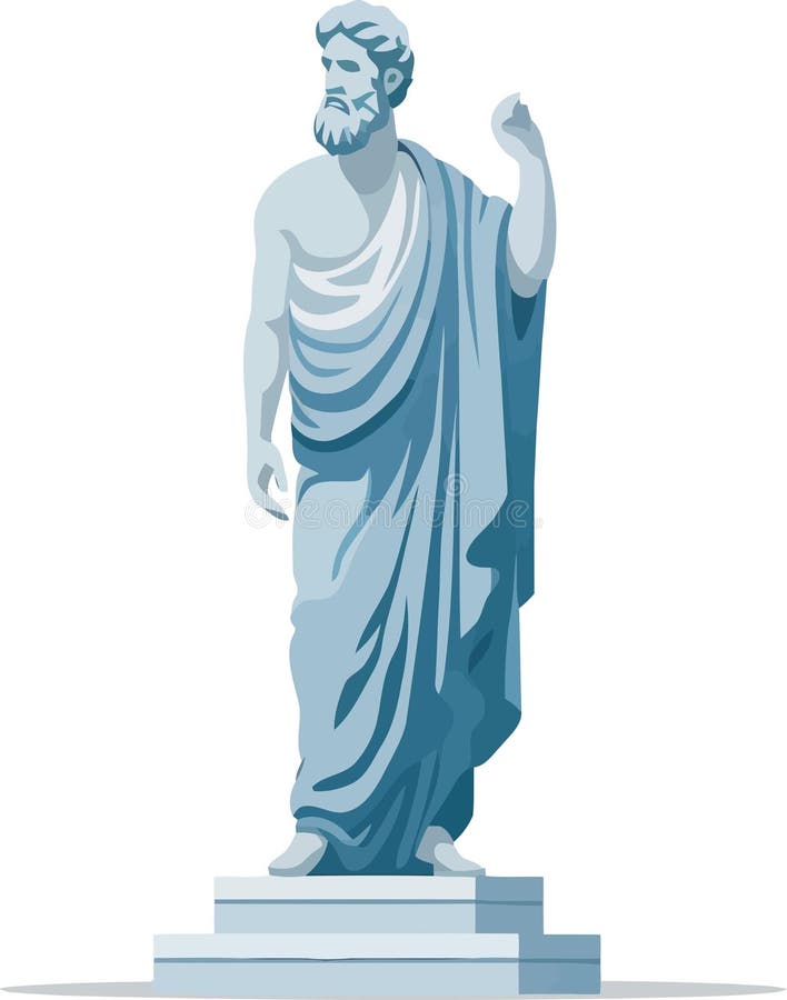 Greek Statue Isolated Vector Style Illustration Stock Vector ...