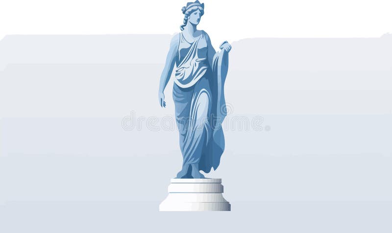 Greek Statue Isolated Vector Style Illustration Stock Vector ...
