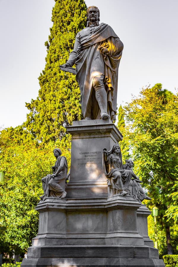 Greek Statue of a Man in the Park in Athens Greece Editorial Stock ...