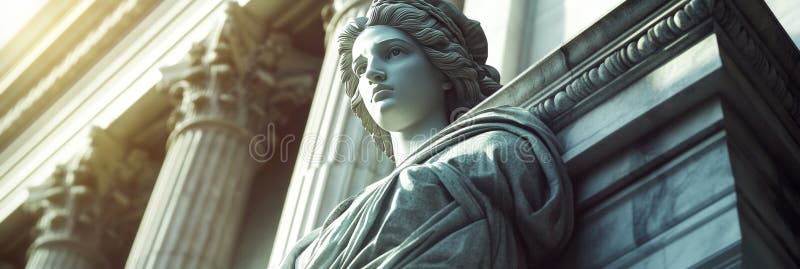 Greek Statue Sculpture Ancient Architecture Columns Stock Image - Image ...