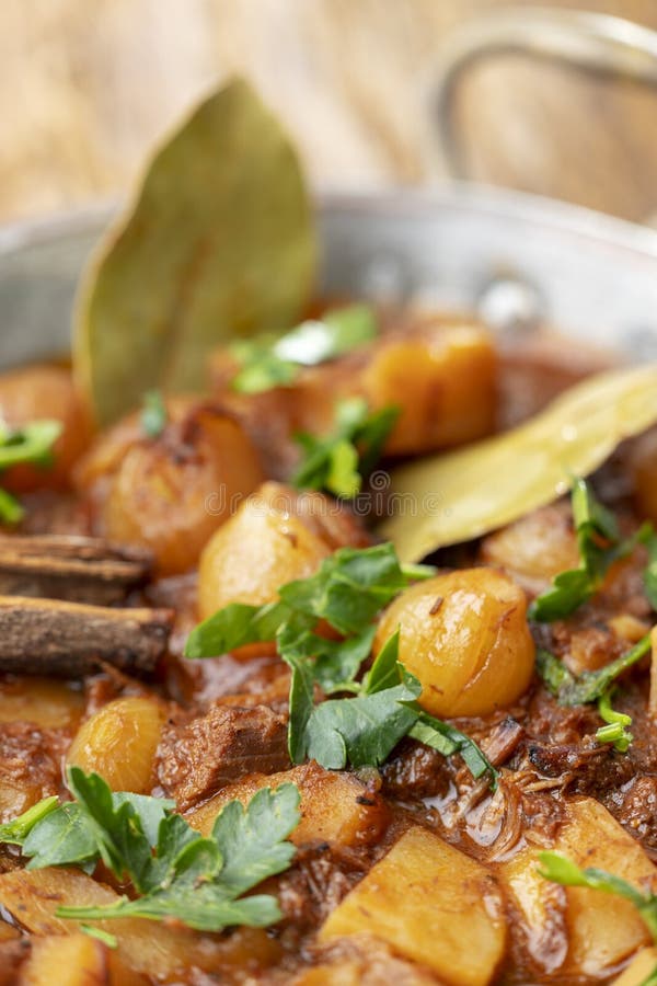Greek stifado stock image. Image of rustic, food, portion - 144326395