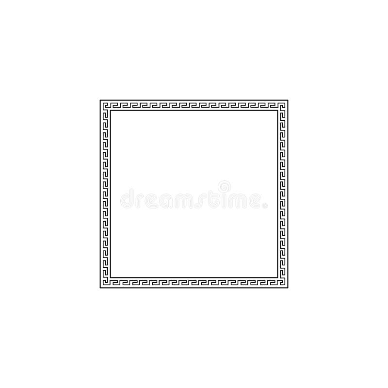 Greek Style Ornamental Decorative Frame Pattern Isolated. Greek ...