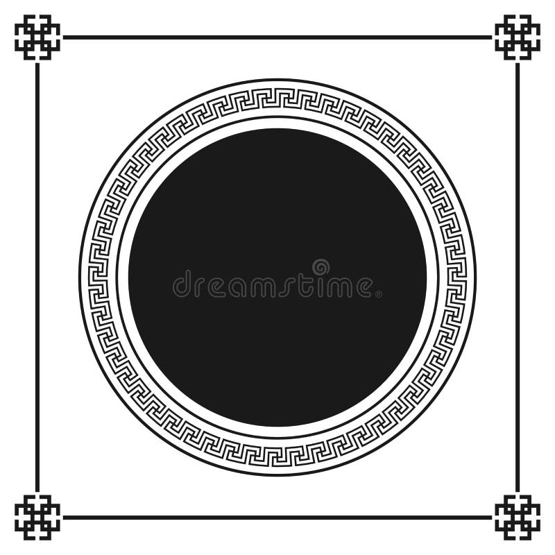 Greek Style Ornamental Decorative Frame Pattern Isolated. Greek ...