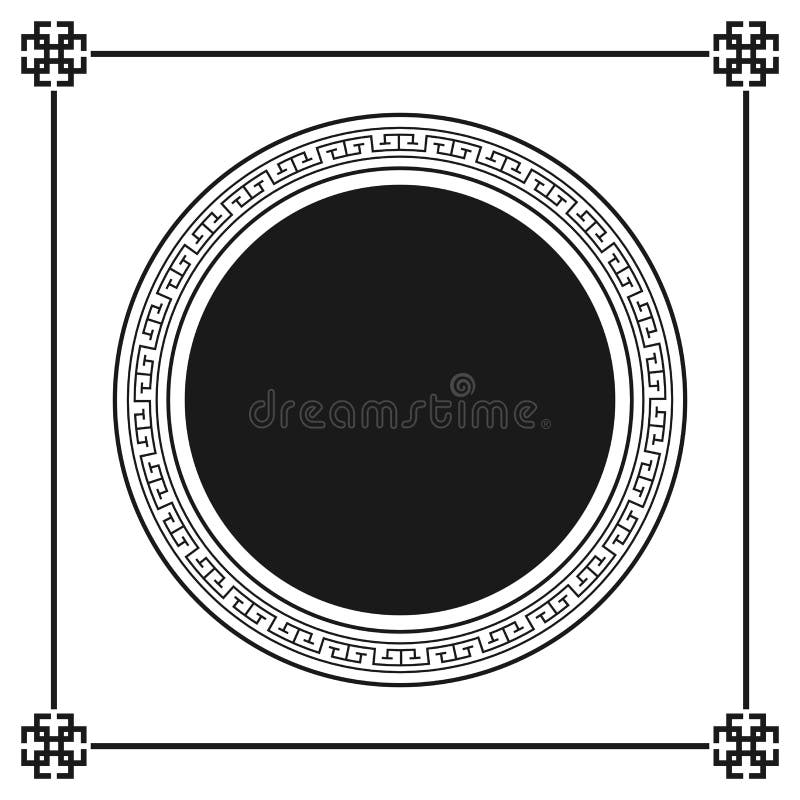 Greek Style Ornamental Decorative Frame Pattern Isolated. Greek ...