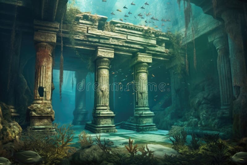 Greek Underwater Ruins Stock Illustrations – 216 Greek Underwater Ruins ...